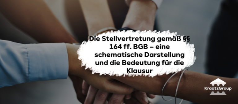Die Stellvertretung gemäß §§ 164 ff. BGB – eine schematische Darstellung und die Bedeutung für ...
